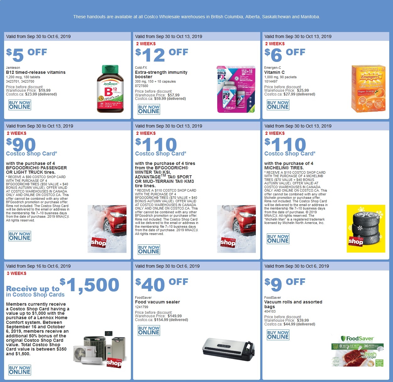 Costco Flyer & Costco Sale Items for Sep 30 - Oct 6, 2019 for BC, AB ...