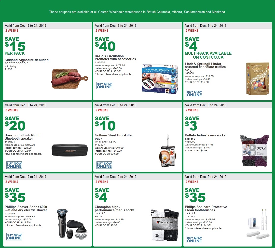 Costco Flyer & Costco Sale Items for Dec 16-22, 2019 for BC, AB, SK, MB - Costco West Fan Blog