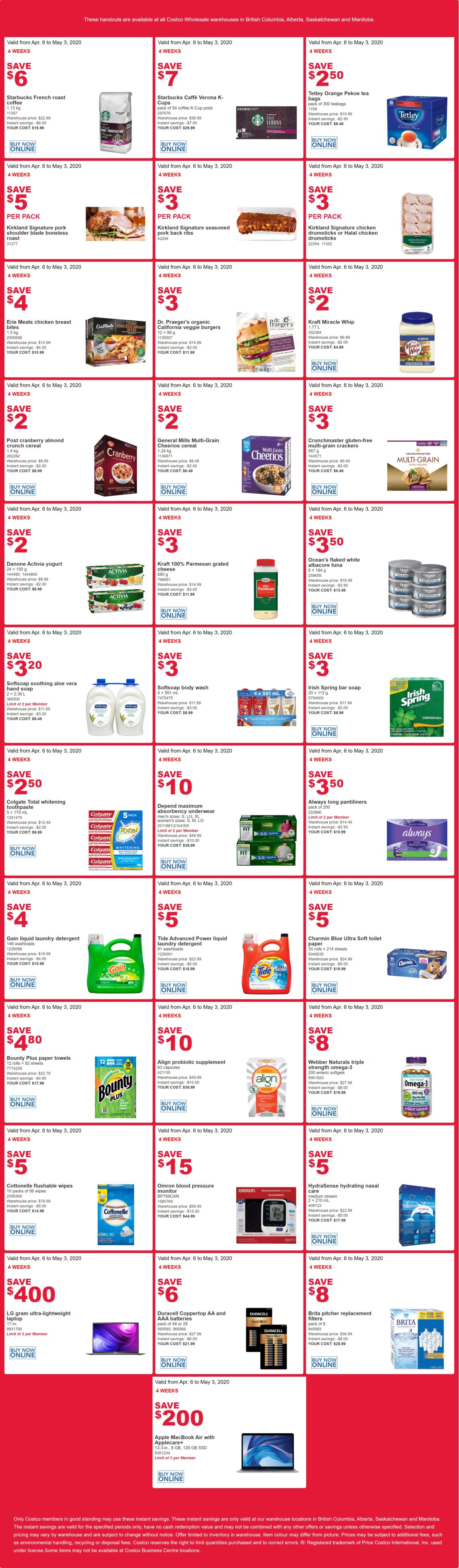 Costco Flyer & Costco Sale Items for Apr 13-19, 2020, for BC, AB, SK, MB - Costco West Fan Blog