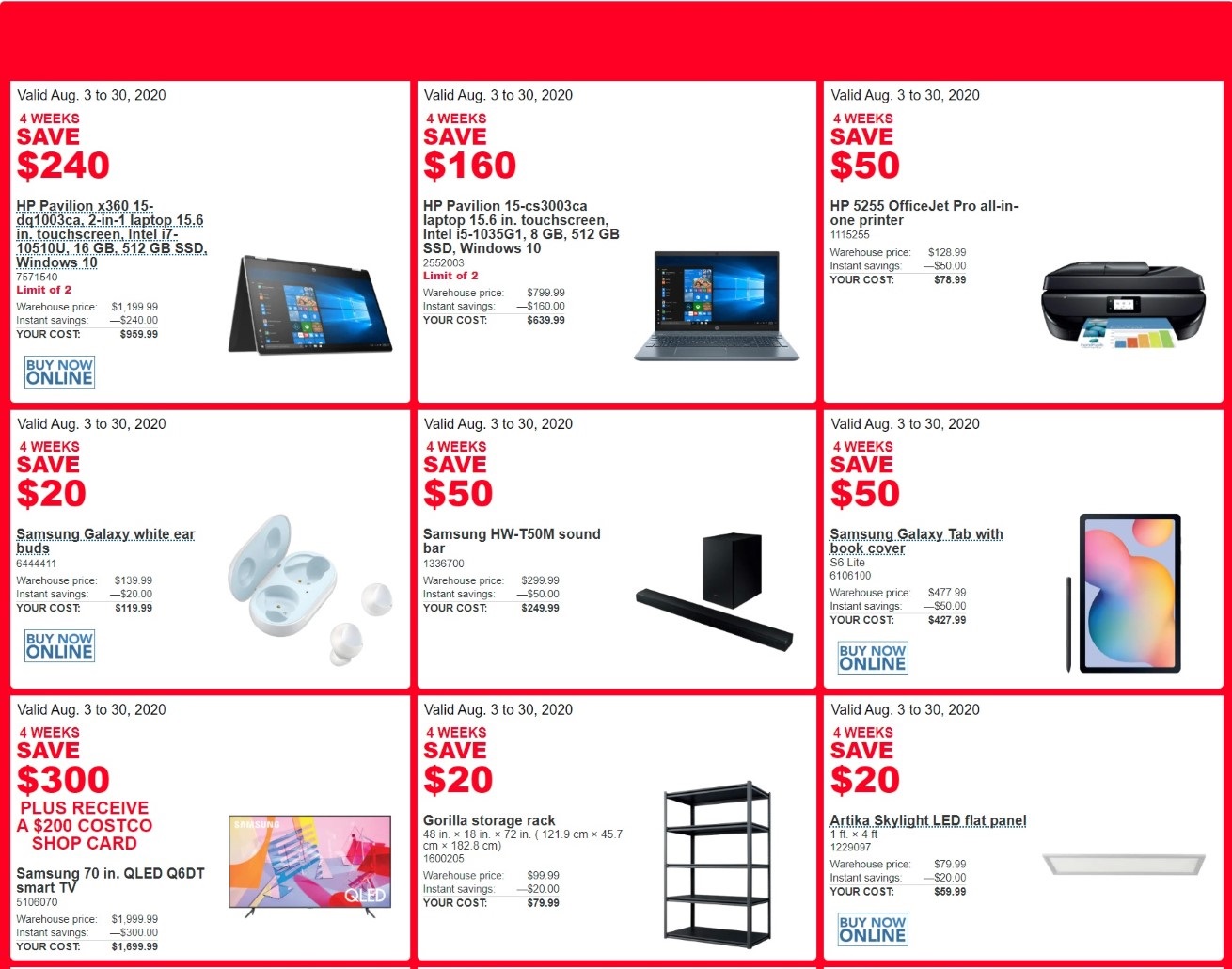 Costco Flyer & Costco Sale Items for Aug 24-30, 2020, for BC, AB, SK ...