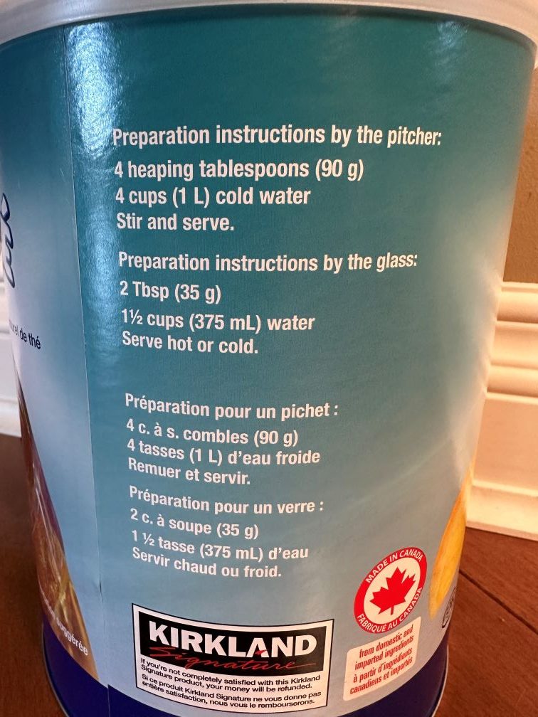 Kirkland Signature Iced Tea Mix Review - Costco West Fan Blog