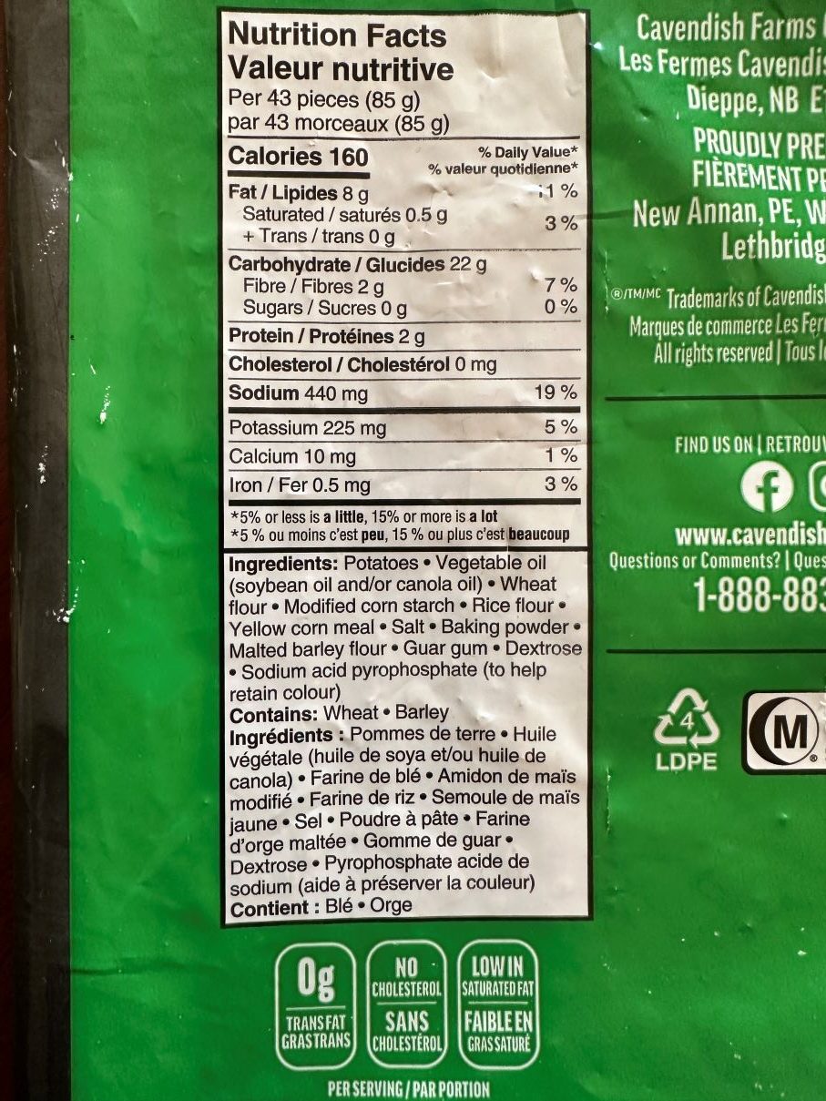 Cavendish Restaurant Style Fries Review - Costco West Fan Blog