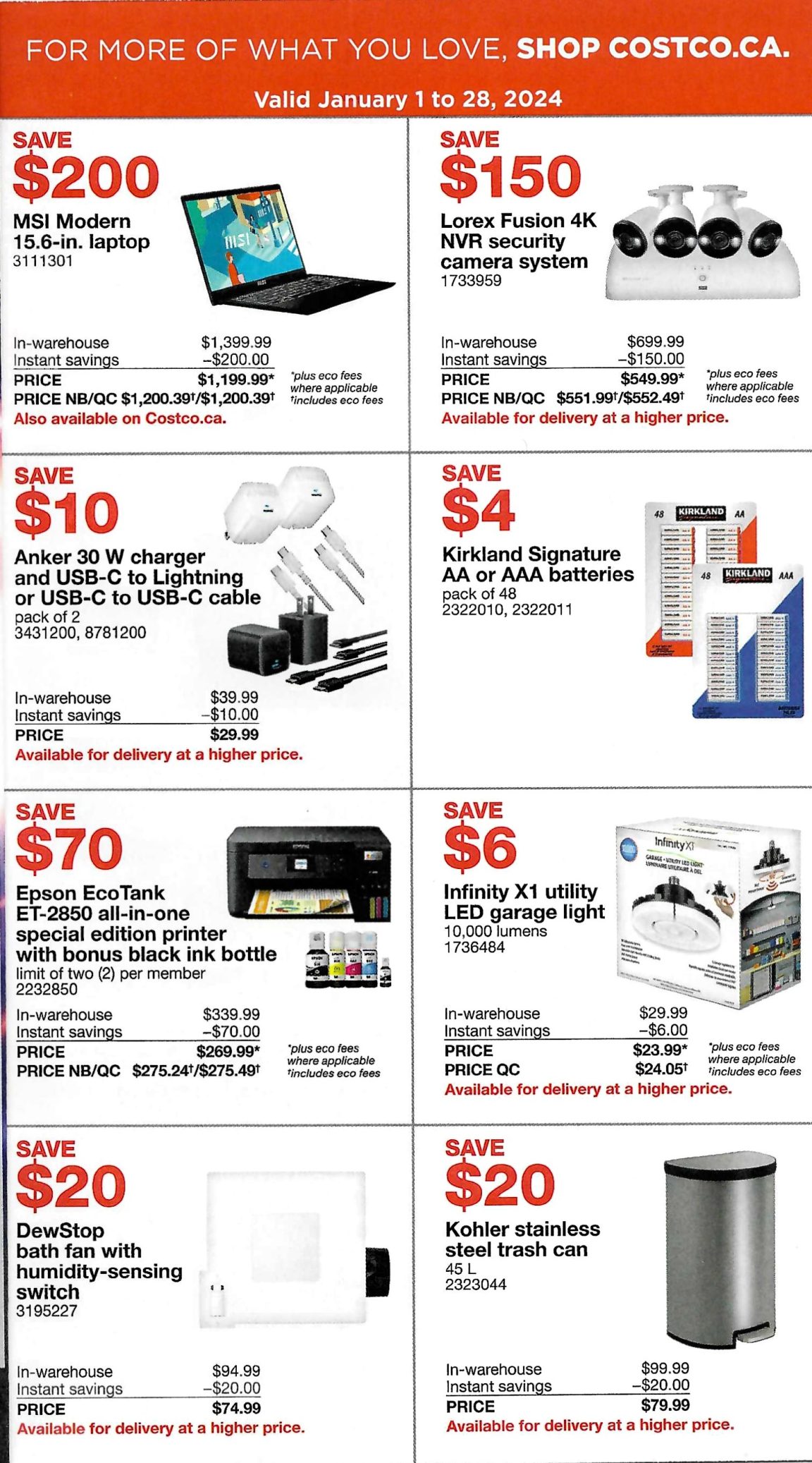 Costco Canada - Flyer for January 1-28 - Costco West Fan Blog