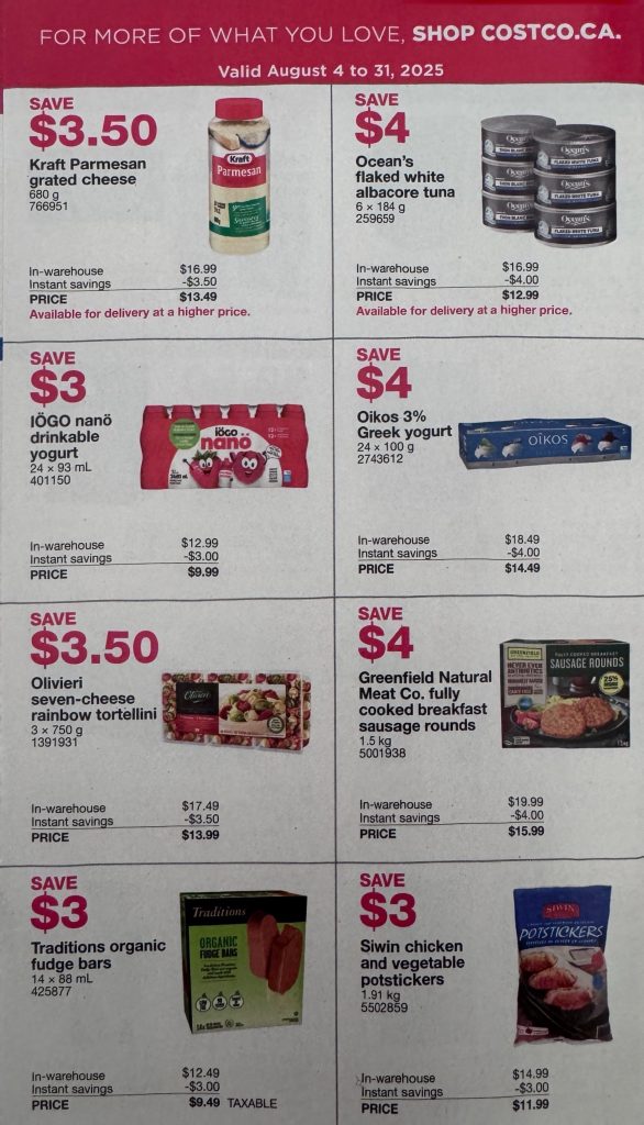 Costco Canada Aug 4-31, 2025 Flyer Preview! - Costco West Fan Blog