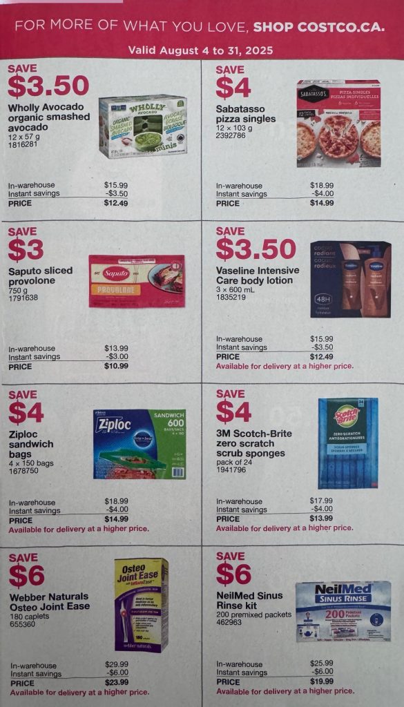 Costco Canada Aug 4-31, 2025 Flyer Preview! - Costco West Fan Blog