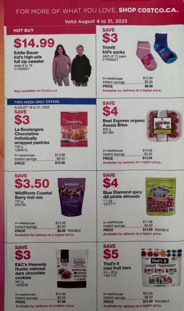 Costco Canada Aug 4-31, 2025 Flyer Preview! - Costco West Fan Blog
