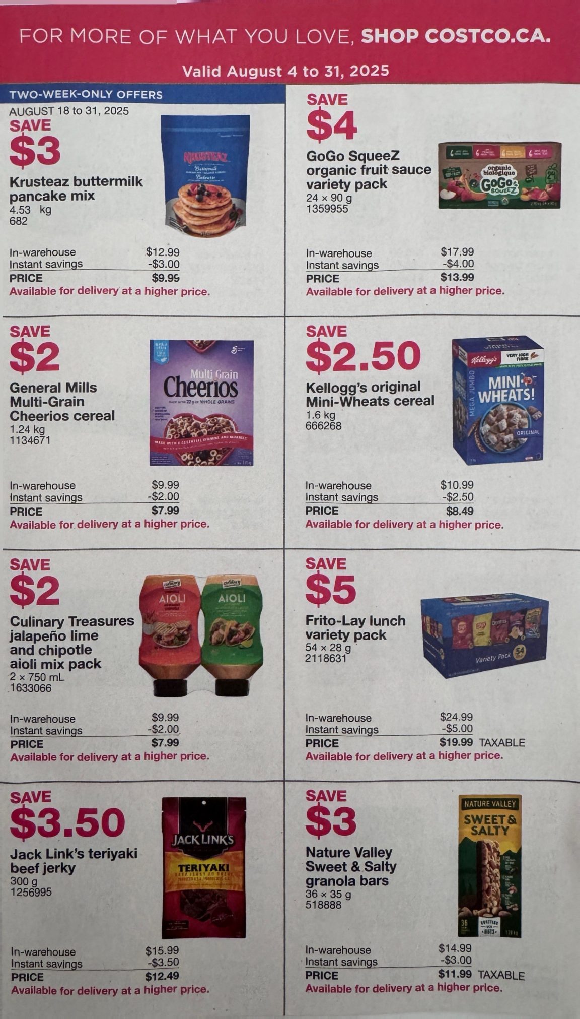 Costco Canada Aug 4-31, 2025 Flyer Preview! - Costco West Fan Blog